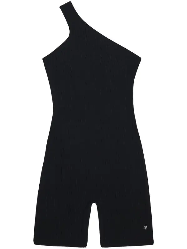 ANINE BING Lore One-shoulder Jumpsuit - Black