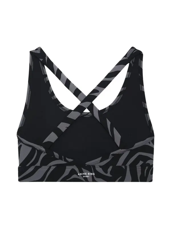 ANINE BING Axel Zebra-print Bra