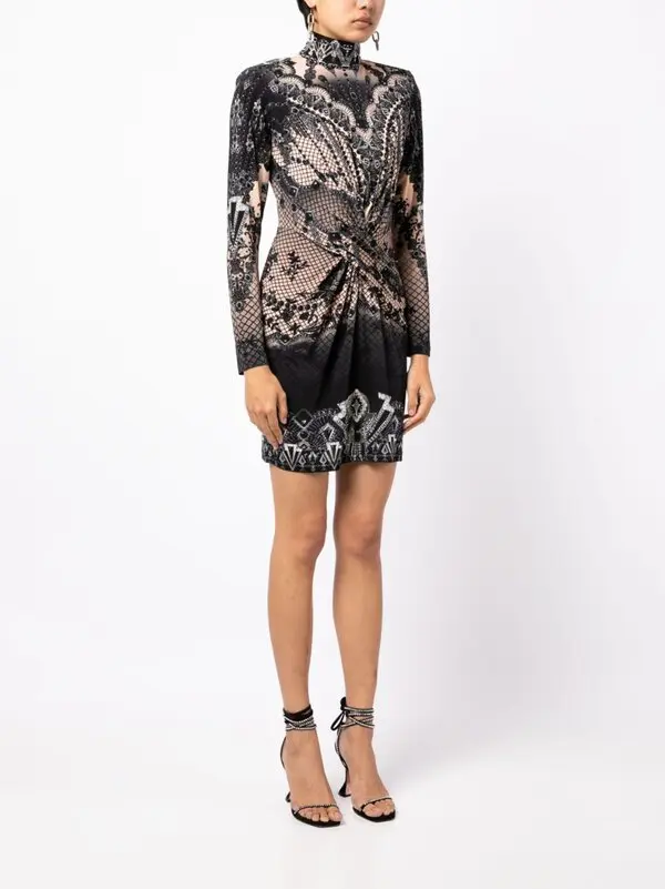 Camilla Jewellery-print Draped Dress