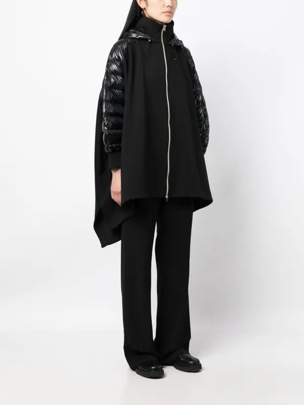 Herno Hooded Cotton Knitted Cape