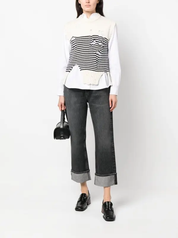 AGOLDE High-rise Cropped Jeans - Black