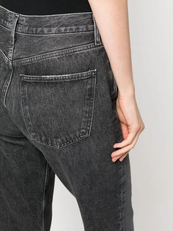 AGOLDE High-rise Cropped Jeans - Black