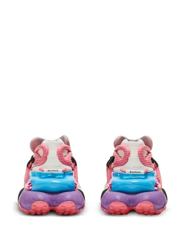 Balmain Unicorn Lace-Up Sneakers In White - 40% Off | Editorialist
