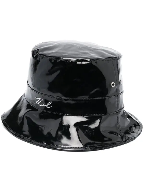 Karl Lagerfeld Patent-finish Bucket Hat