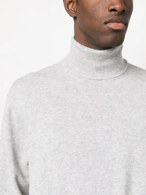 Brunello Cucinelli Roll-neck Cashmere Jumper - Grey
