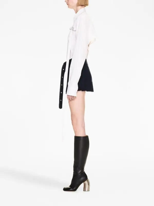 Off-White Belted Pleated Miniskirt