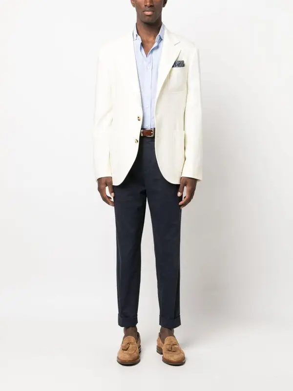 Brunello Cucinelli Slim-cut Pleated Chino Trousers