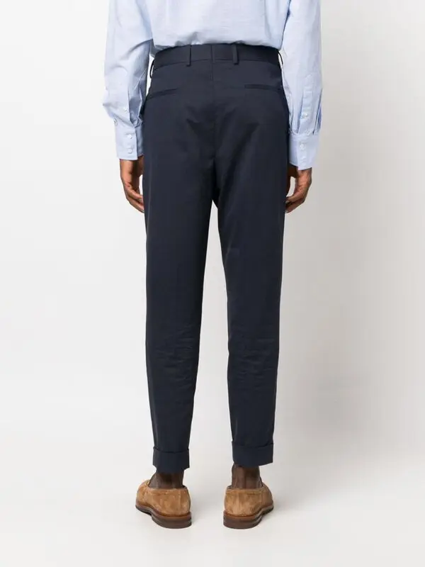 Brunello Cucinelli Slim-cut Pleated Chino Trousers