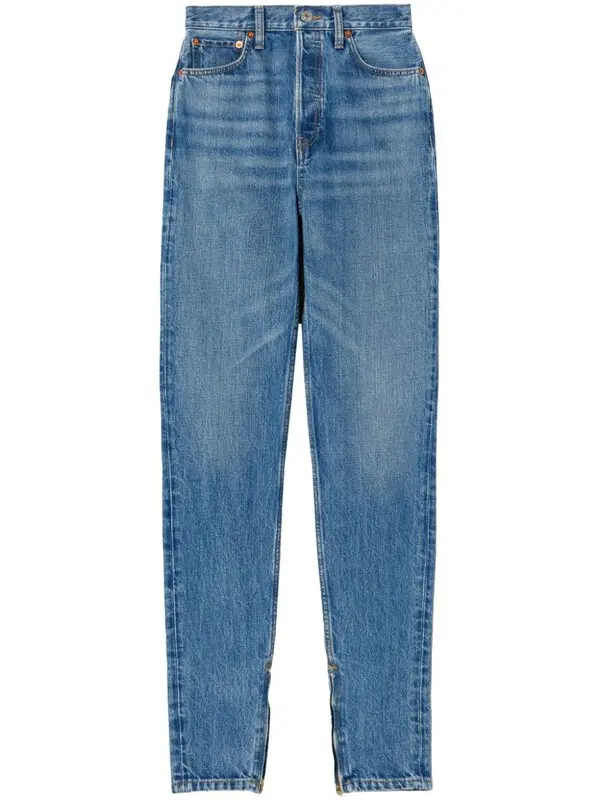 RE/DONE Super High Rise Drainpipe Slim Cut Jeans
