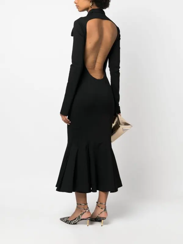 Attico Isabel Open-back Midi Dress