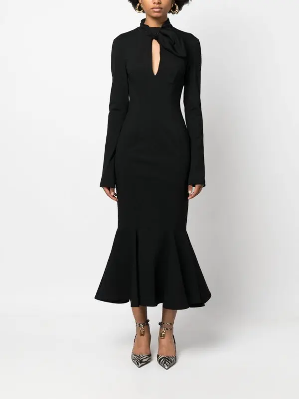 Attico Isabel Open-back Midi Dress