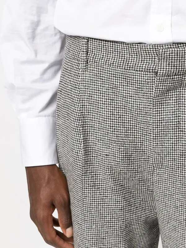 Brunello Cucinelli Micro-houndstooth Pattern Trousers