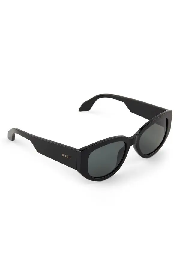 DIFF Drew 54mm Polarized Oval Sunglasses - Grey