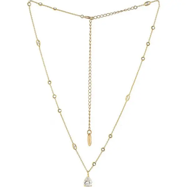 Ettika Cubic Zirconia Pendant Necklace - Gold