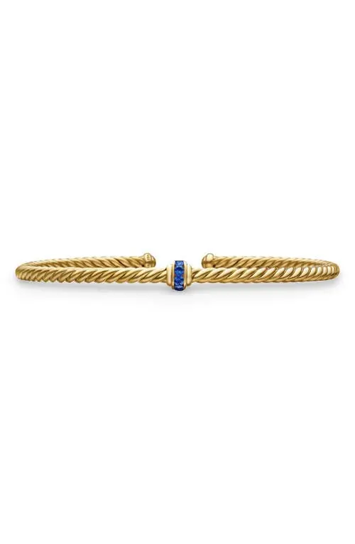 David Yurman Cablespira® Station Bangle - 18k Yellow Gold