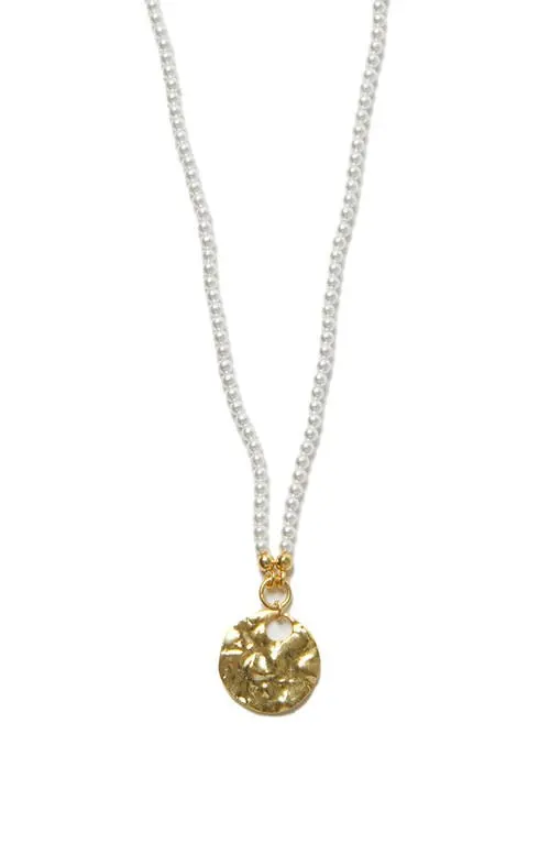 Argento Vivo Freshwater Pearl Pendant Necklace - Gold