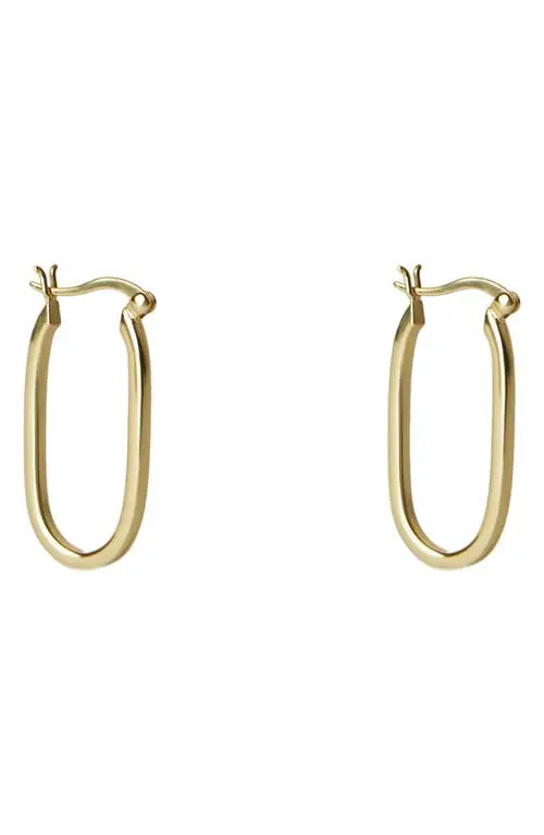 Argento Vivo Oval Hoop Earrings - Gold