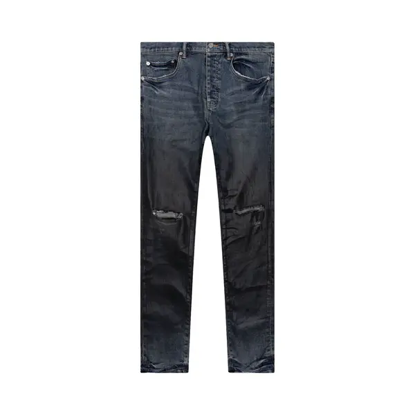 PURPLE BRAND Ripped Gradient Slim Fit Jeans - Black