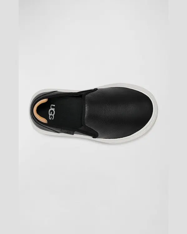 Ugg Alameda Leather Slip-On Sneakers Black Editorialist