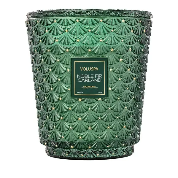 Voluspa Noble Fir Garland 5 Wick Hearth Candle, 123 Oz