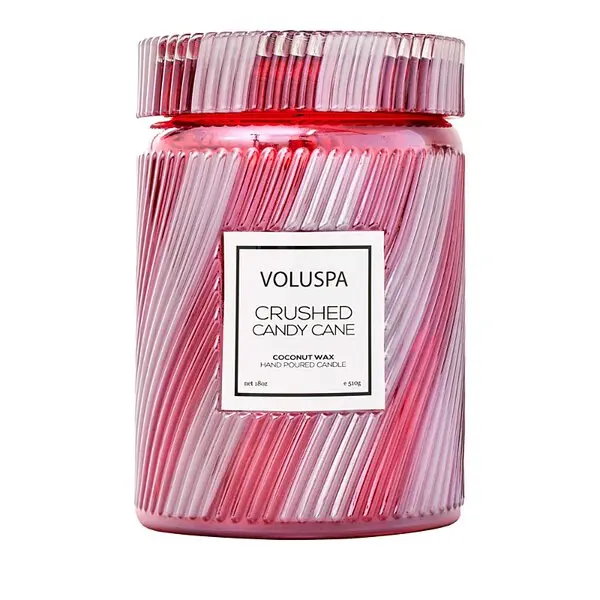 Voluspa Crushed Large Jar Candle, 18 Oz - Candy Cane