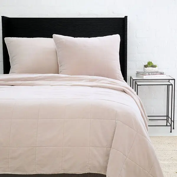 POM POM AT HOME Amsterdam Coverlet, Queen - Blush