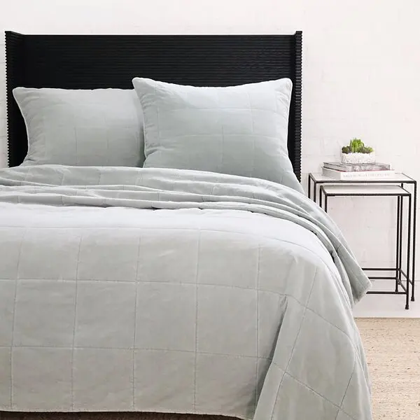 POM POM AT HOME Amsterdam Coverlet, Queen - Shore Blue
