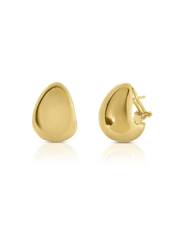 Roberto Coin 18k Yellow J Hoop Earrings