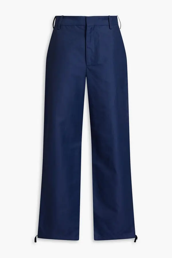Marni Embroidered Satin-twill Straight-leg Pants