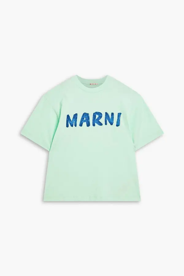 Marni Logo-print Cotton-jersey T-shirt