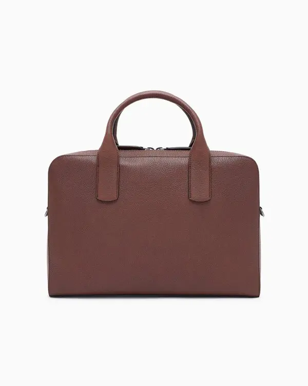 Giorgio Armani Pebbled Leather Briefcase