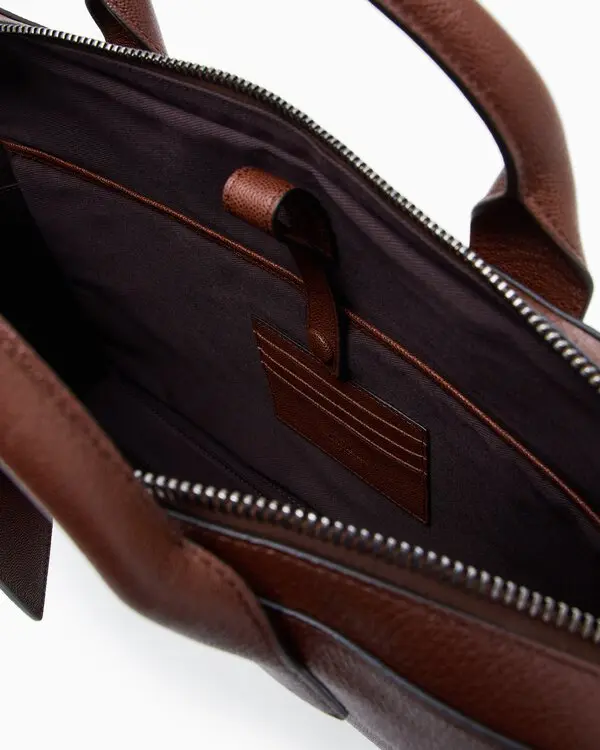 Giorgio Armani Pebbled Leather Briefcase