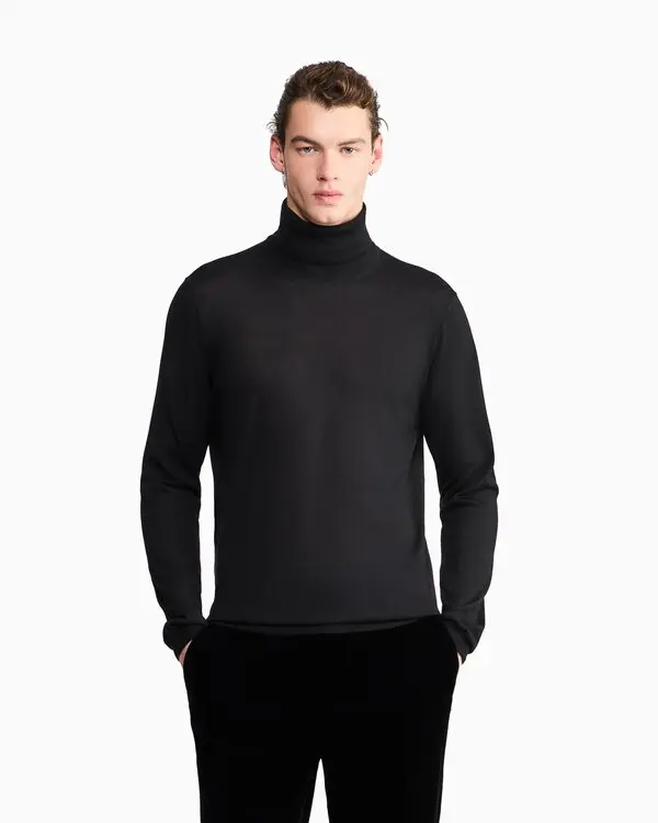 Giorgio Armani Cashmere Mock-neck Jumper - Black
