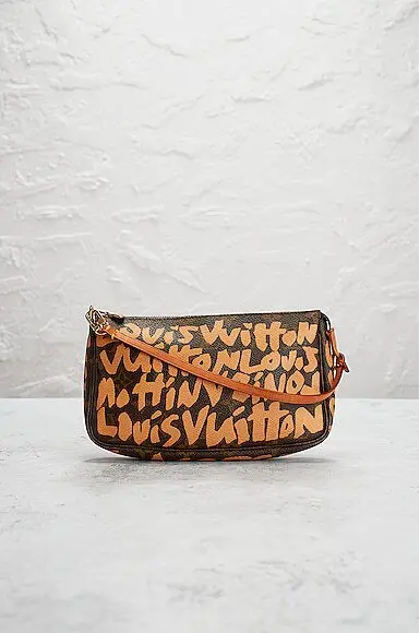 Louis Vuitton Graffiti Pochette Accessoire Shoulder Bag In Brown