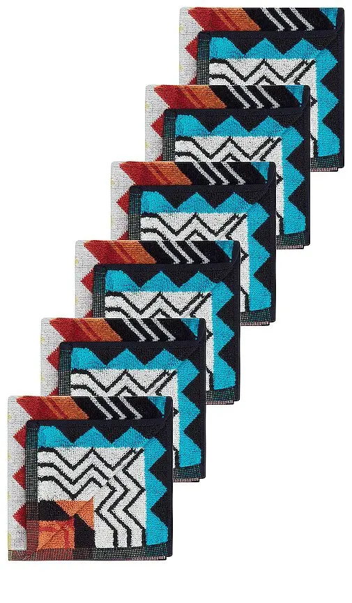 Missoni Giacomo Face Towel 6 Piece Set In Fuchsia - Multicolor