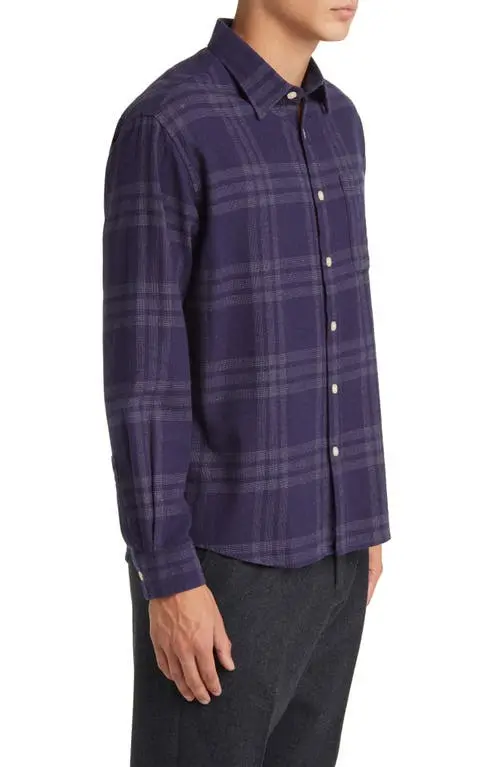Nn07 Deon 5465 Plaid Organic Cotton Flannel Button-up Shirt