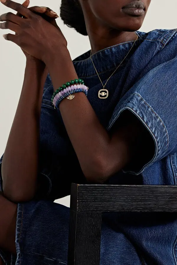 SYDNEY EVAN Evil Eye Charm Bracelet