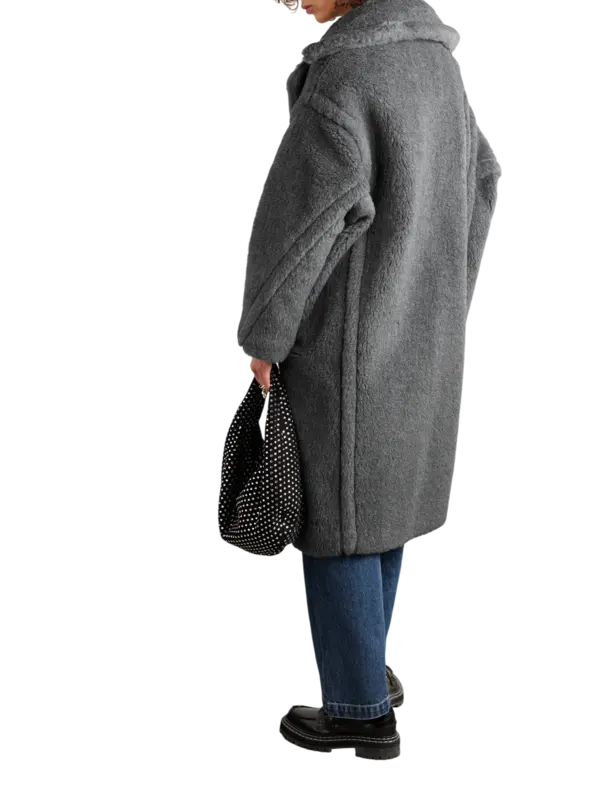 Max Mara Teddy Bear Icon Oversized Wool-blend Coat - Gray