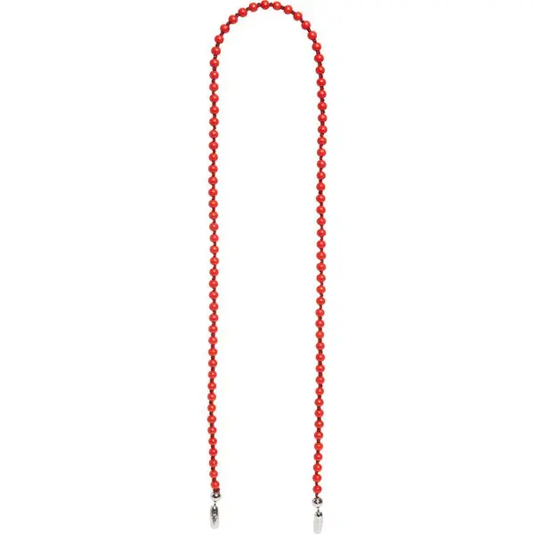 OSSA Wood Beaded Crossbody Strap - Red