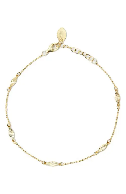 Argento Vivo Diamond Cut Station Bracelet - Gold