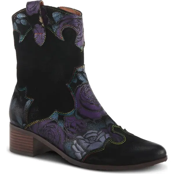 SPRING STEP SHOES Lady Luck Western Bootie - Purple Multi