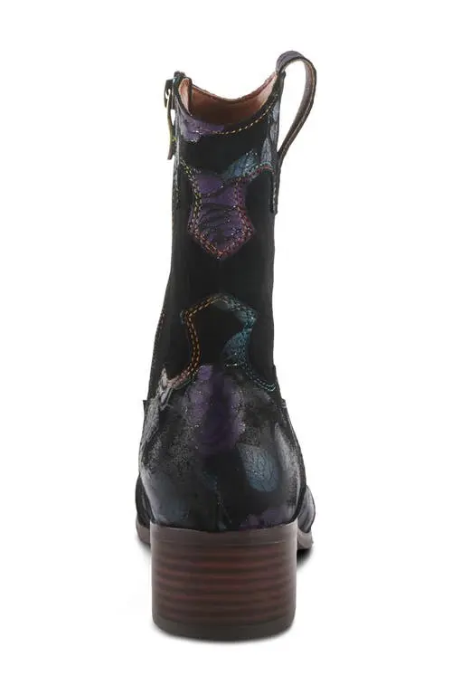 SPRING STEP SHOES Lady Luck Western Bootie - Purple Multi