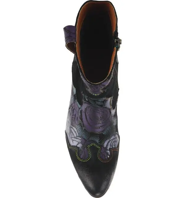SPRING STEP SHOES Lady Luck Western Bootie - Purple Multi