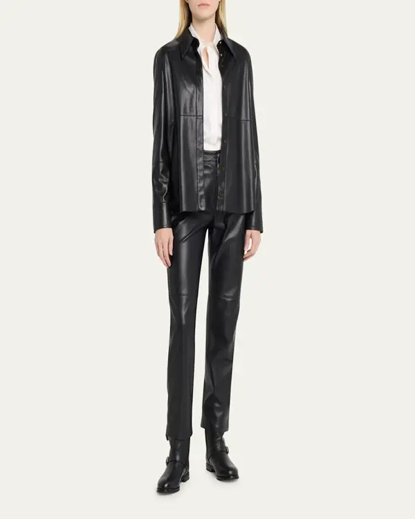 Manolo Blahnik Sulaltra Leather Biker Booties