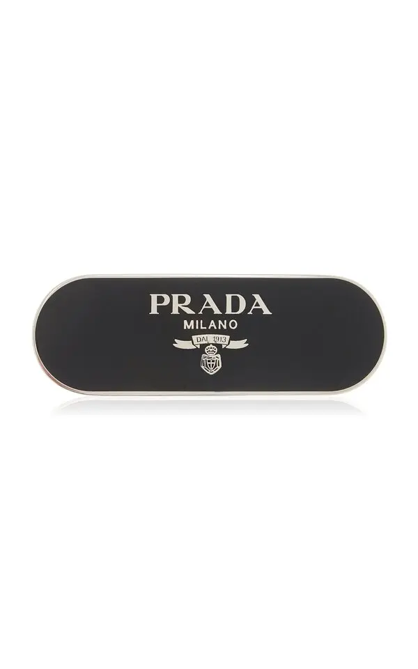 Prada Metal Hair Clip - Black
