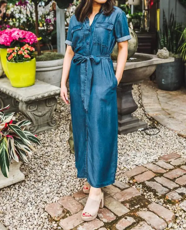 Velvet Heart Jem Denim Shirt Dress In Blue In Multi - 60% Off | Editorialist