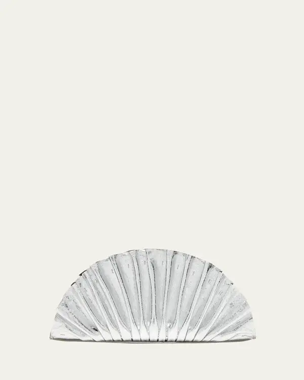 Cult Gaia Nala Mini Shell Clutch Bag - Silver