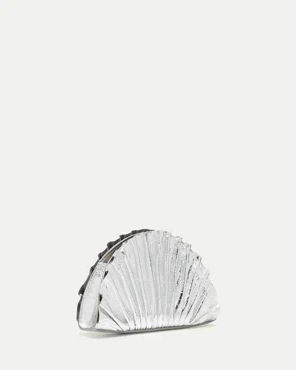 Cult Gaia Nala Mini Shell Clutch Bag - Silver
