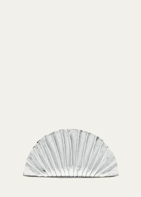 Cult Gaia Nala Mini Shell Clutch Bag - Silver