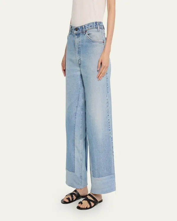 B Sides Reworked Cropped Culotte Jeans - Vintage Indigo